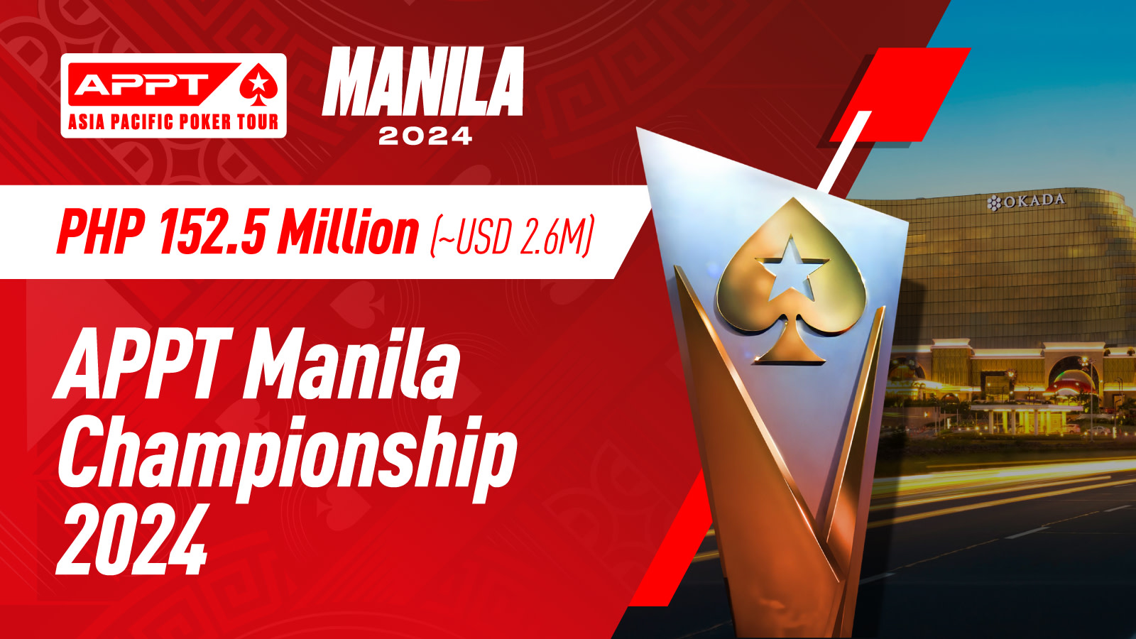 PokerStars LIVE’s PHP 152.5 Million (~USD 2.6M) guaranteed APPT Manila ...