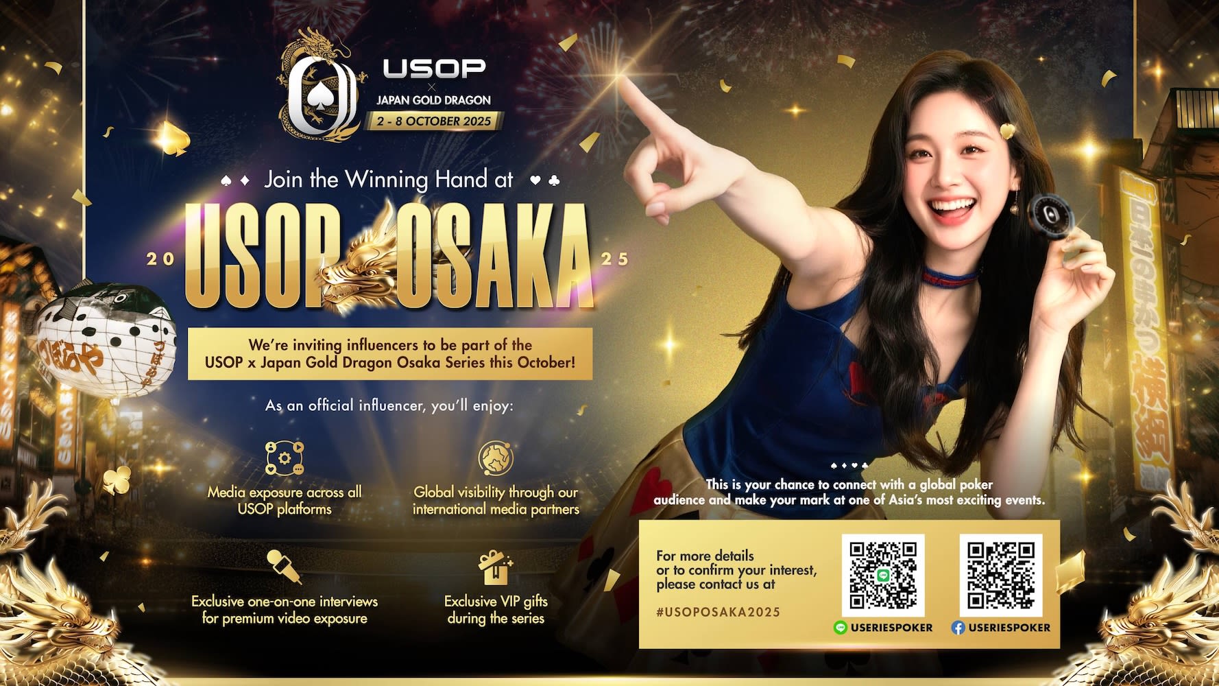USOP Japan 2025 Osaka Influencer Invitation - SOMUCHPOKER