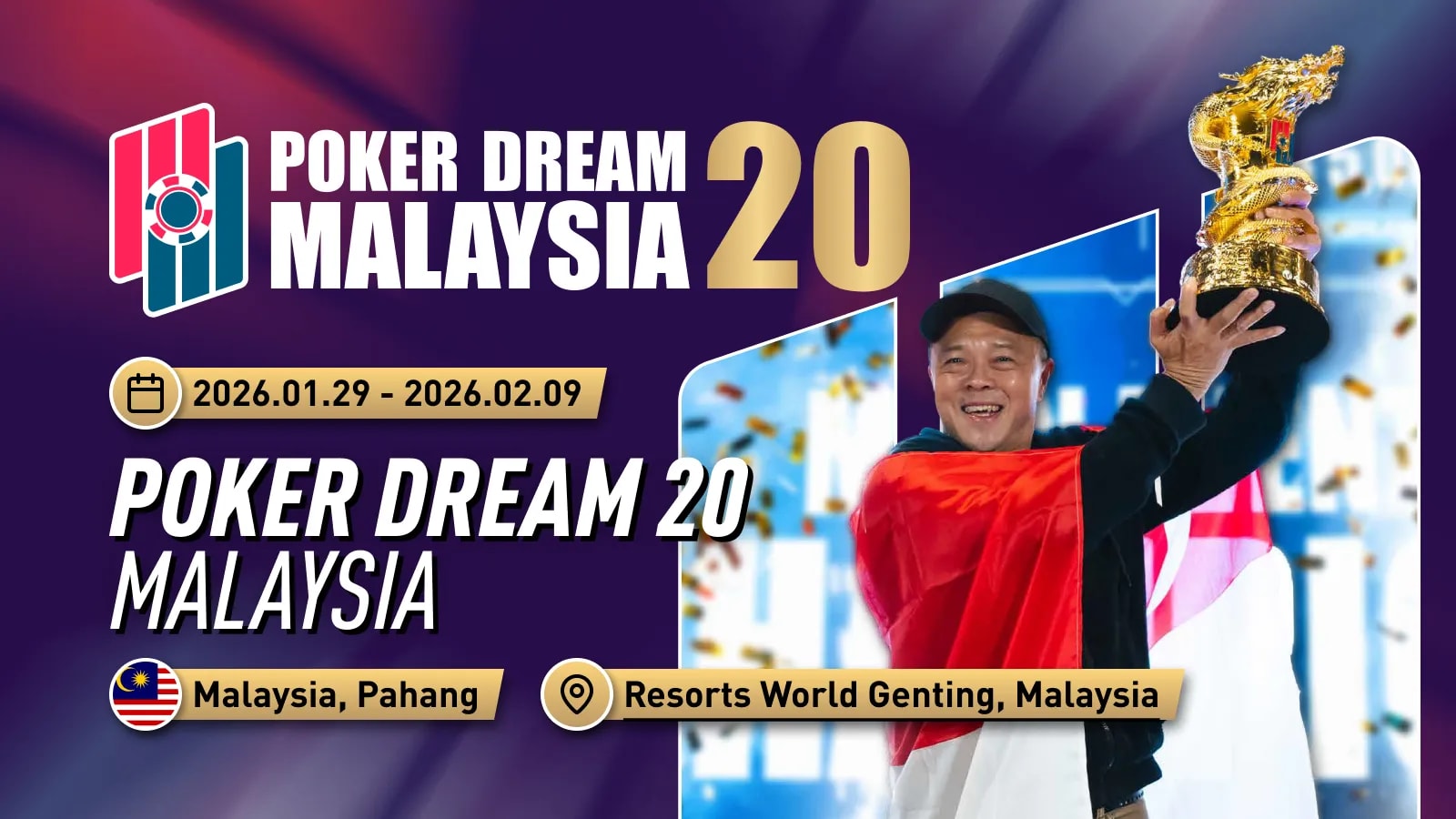 Poker Dream 20 Malaysia / Malaysia Open (1,000 MYR) | 2026.01.29 - 2026 ...