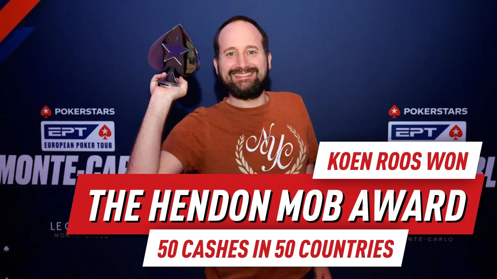 Koen Roos Wins The Hendon Mob Award for 2025 World Record