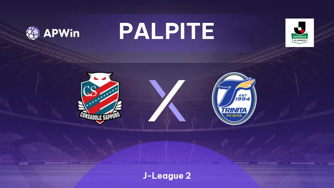 Palpite Consadole Sapporo x Oita Trinita | Campeonato Japonês 2 - 08/11