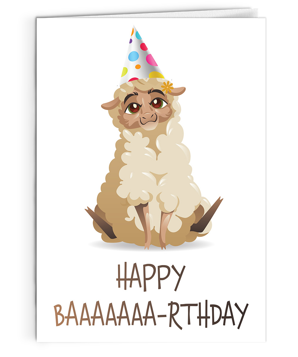 Happy Baaaaaaa-rthday - Funny Birthday Greeting Card | Ozelu