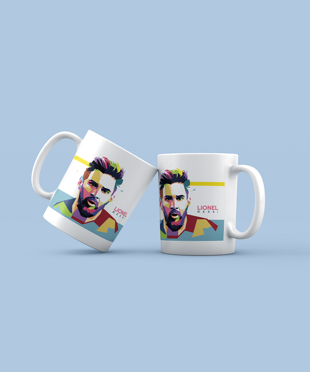 Lionel Messi Digital Art - Sports Celebrities Theme Coffee Mug | Ozelu