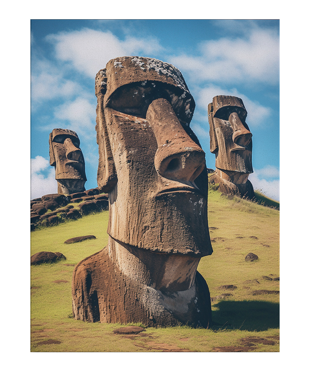 Mighty Moai Statues - Nature Theme Wall Art | Ozelu