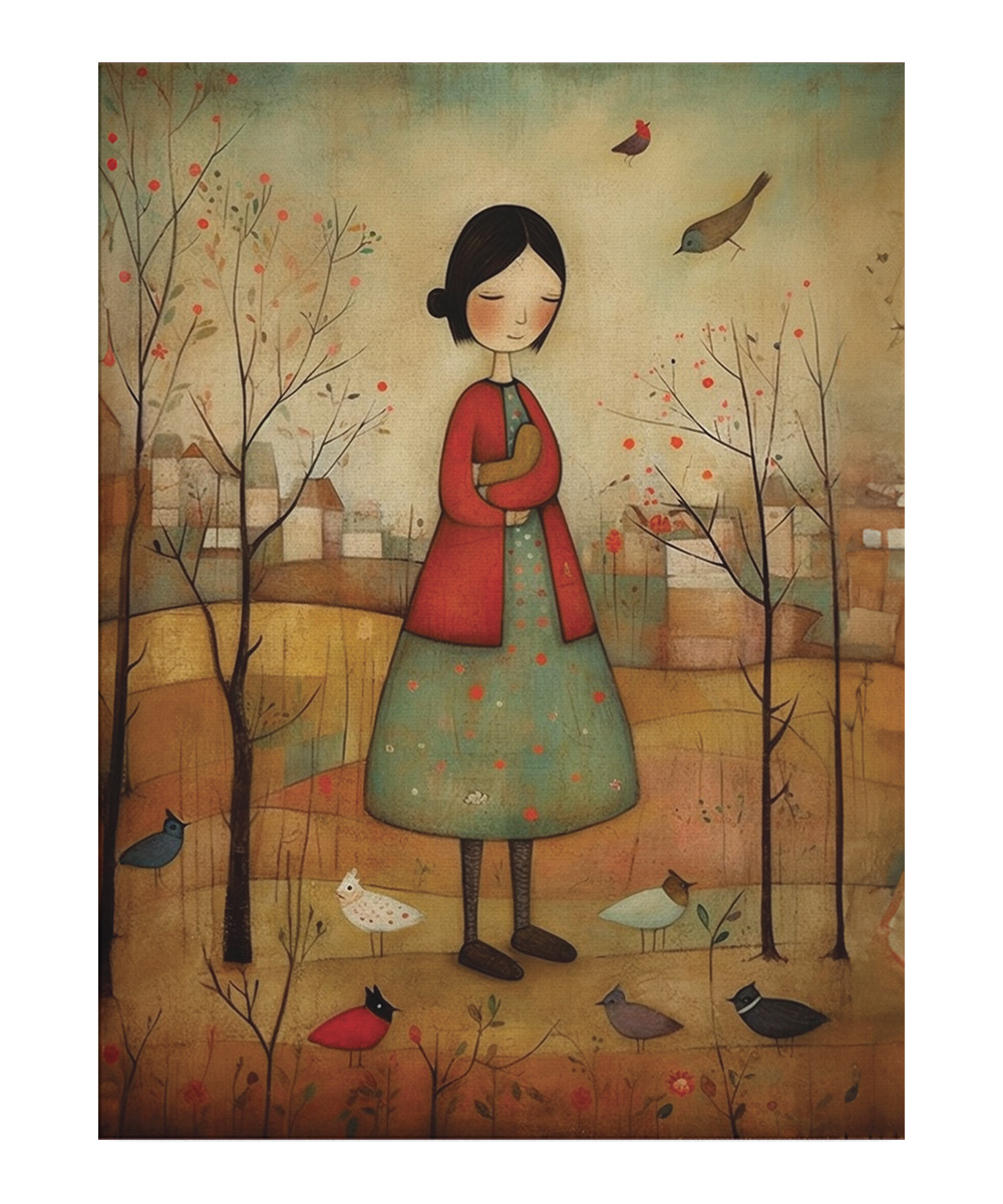 Standing Alone With Nature - Abstract Theme Wall Art | Ozelu