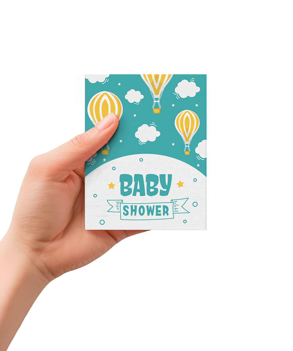 From Bump To Baby - Mini Baby Shower Greeting Card | Ozelu