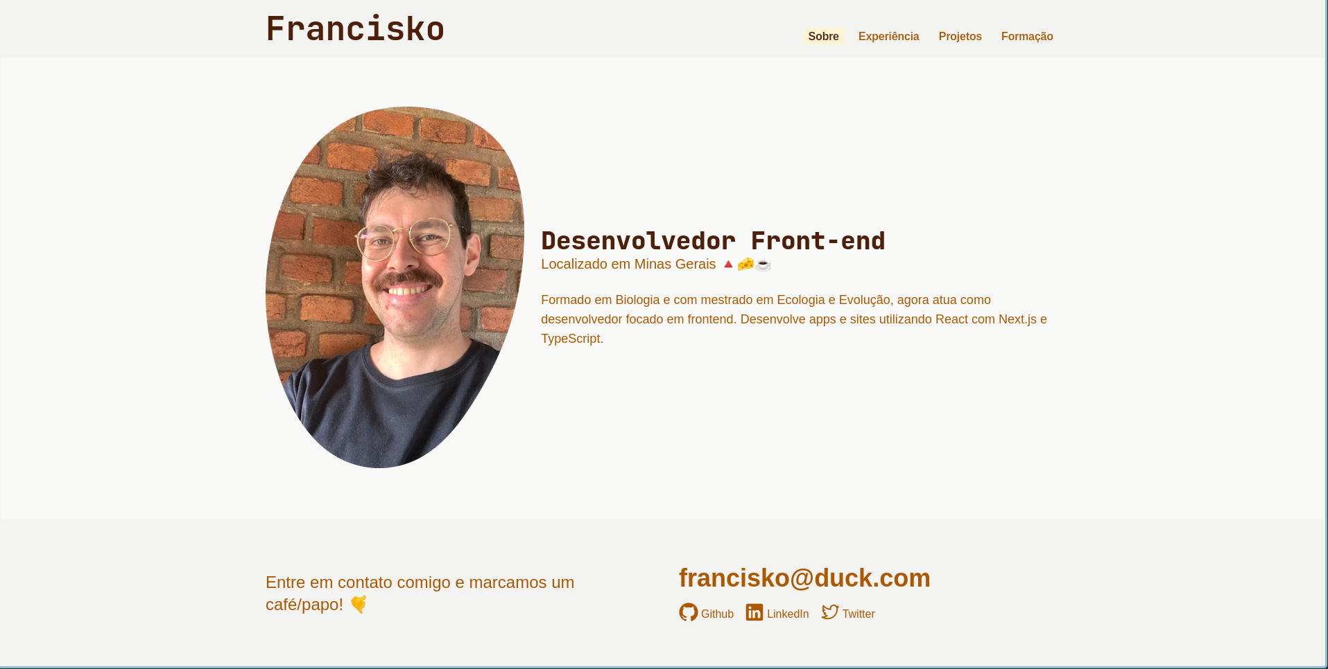 Francisko • Desenvolvedor Front-end