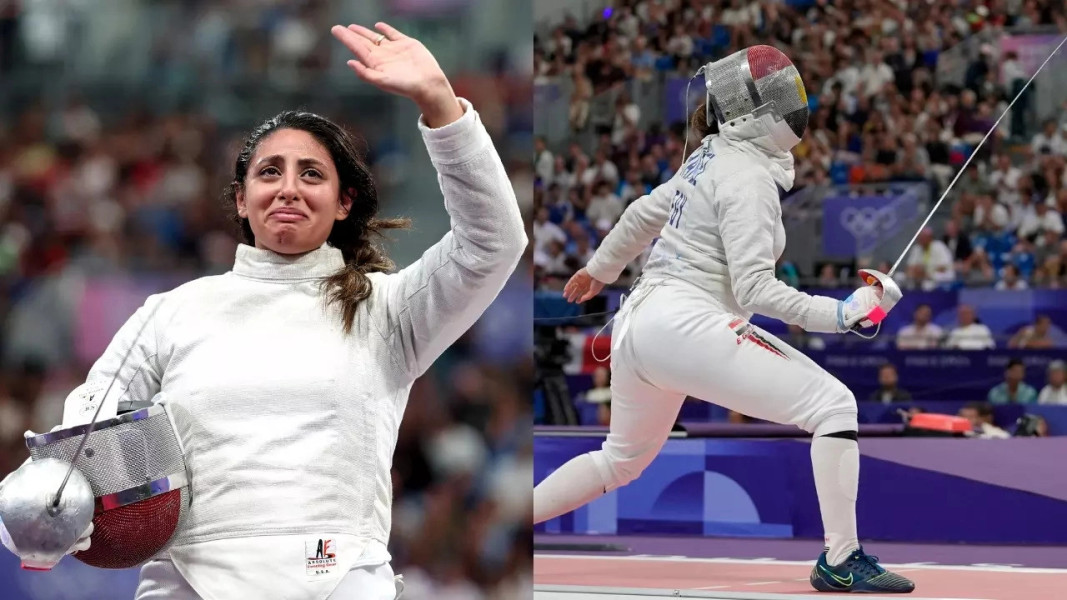 Nada Hafez, la esgrimista que compitió embarazada en París 2024