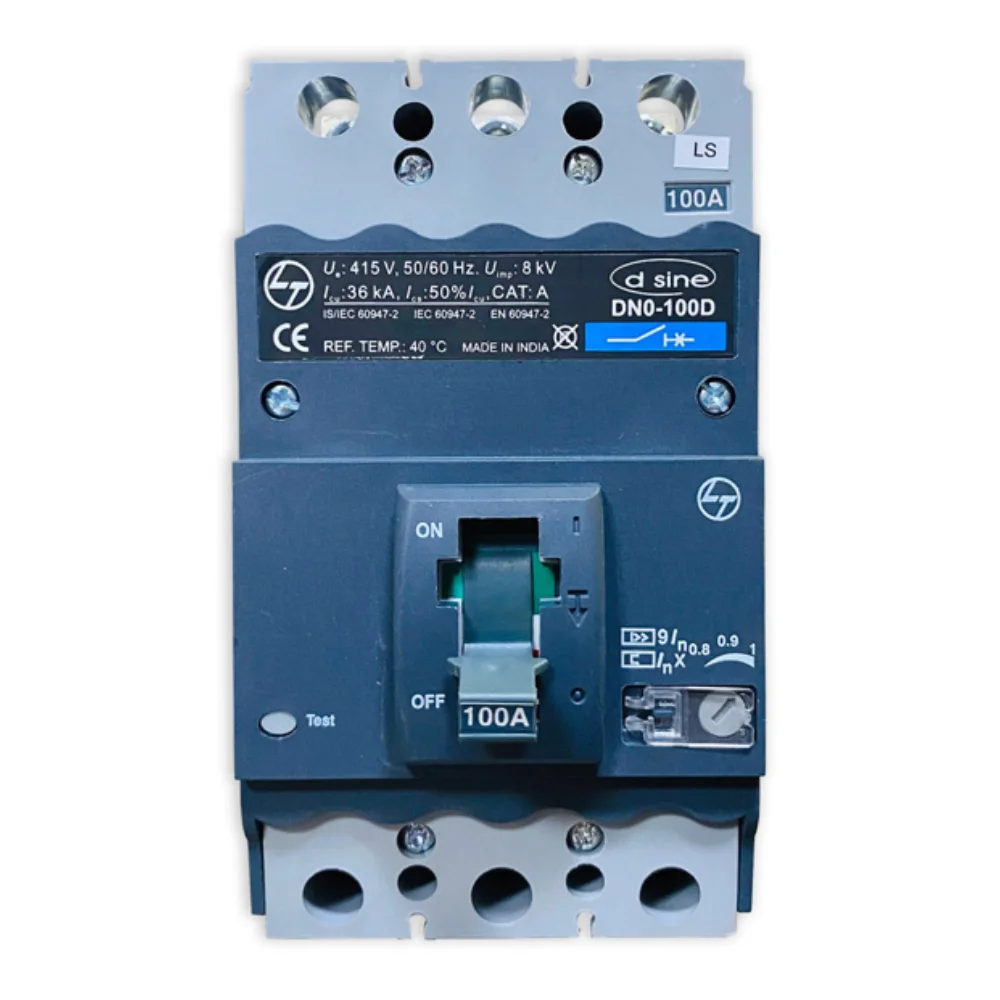 L&T MCCB DN0-100C 80 A, 3 Pole, 25 kA, CM91612OOJOOG