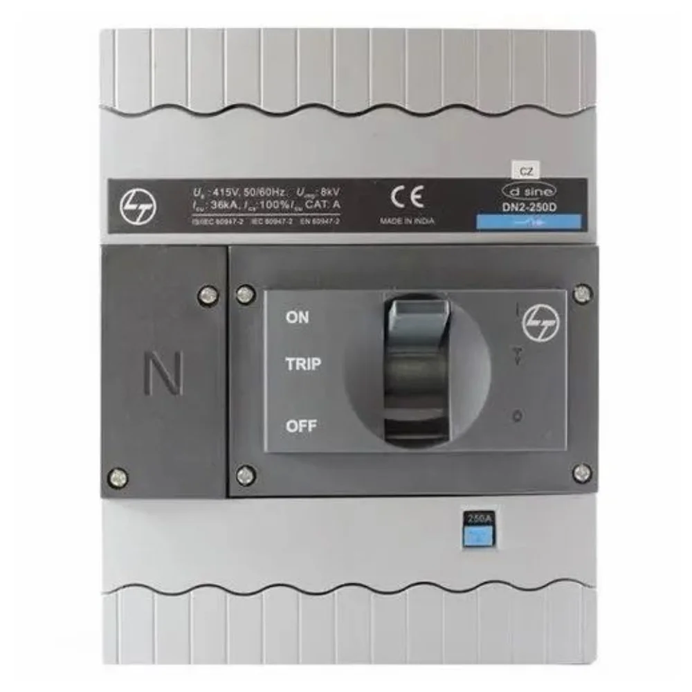 L&T MCCB DN2-250D 25-63 A, 3 Pole, 36 kA, Microprocessor MTX1.0 ...