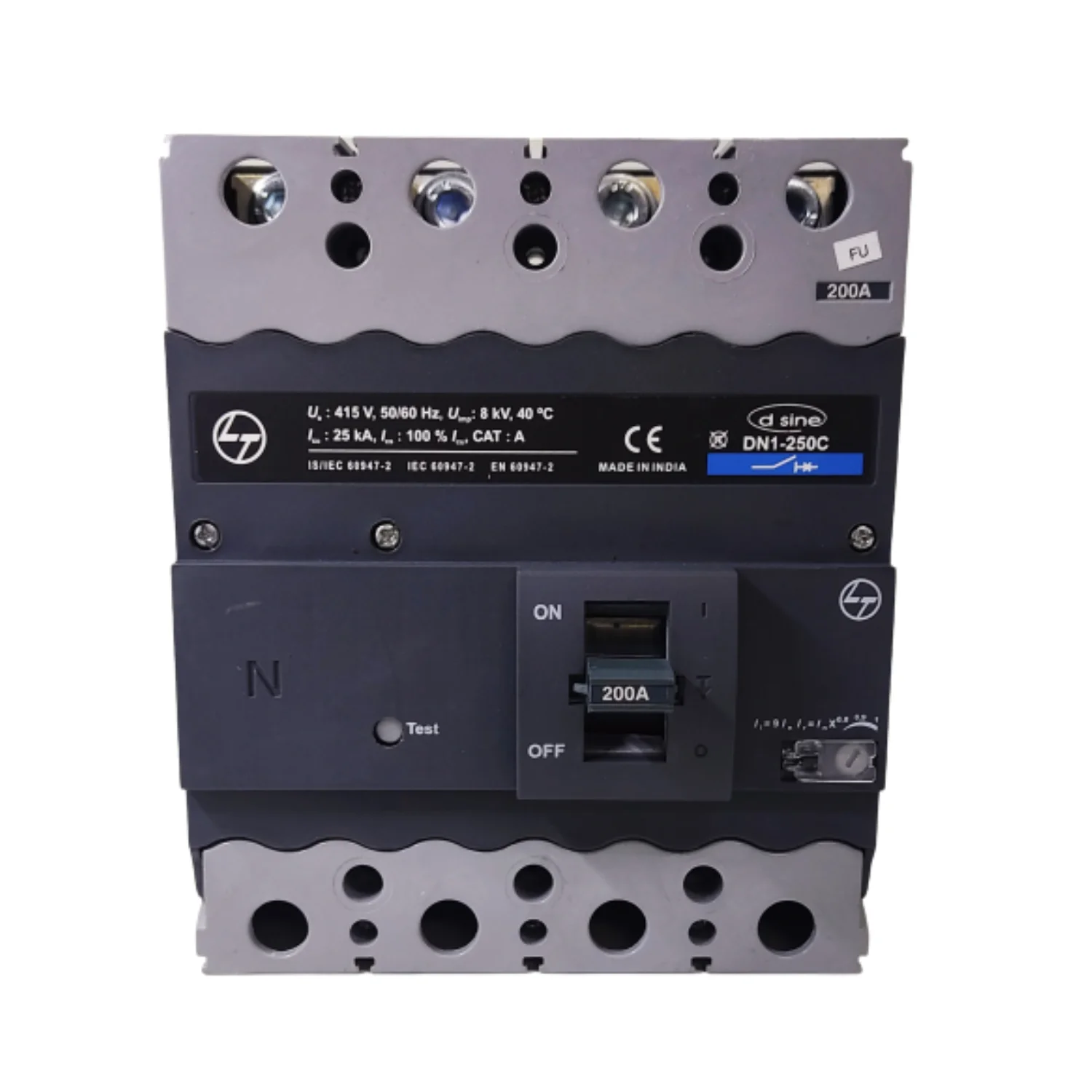 L&T MCCB DN1-250C 160 A, 4 Pole, 25 kA, CM90642OOMO