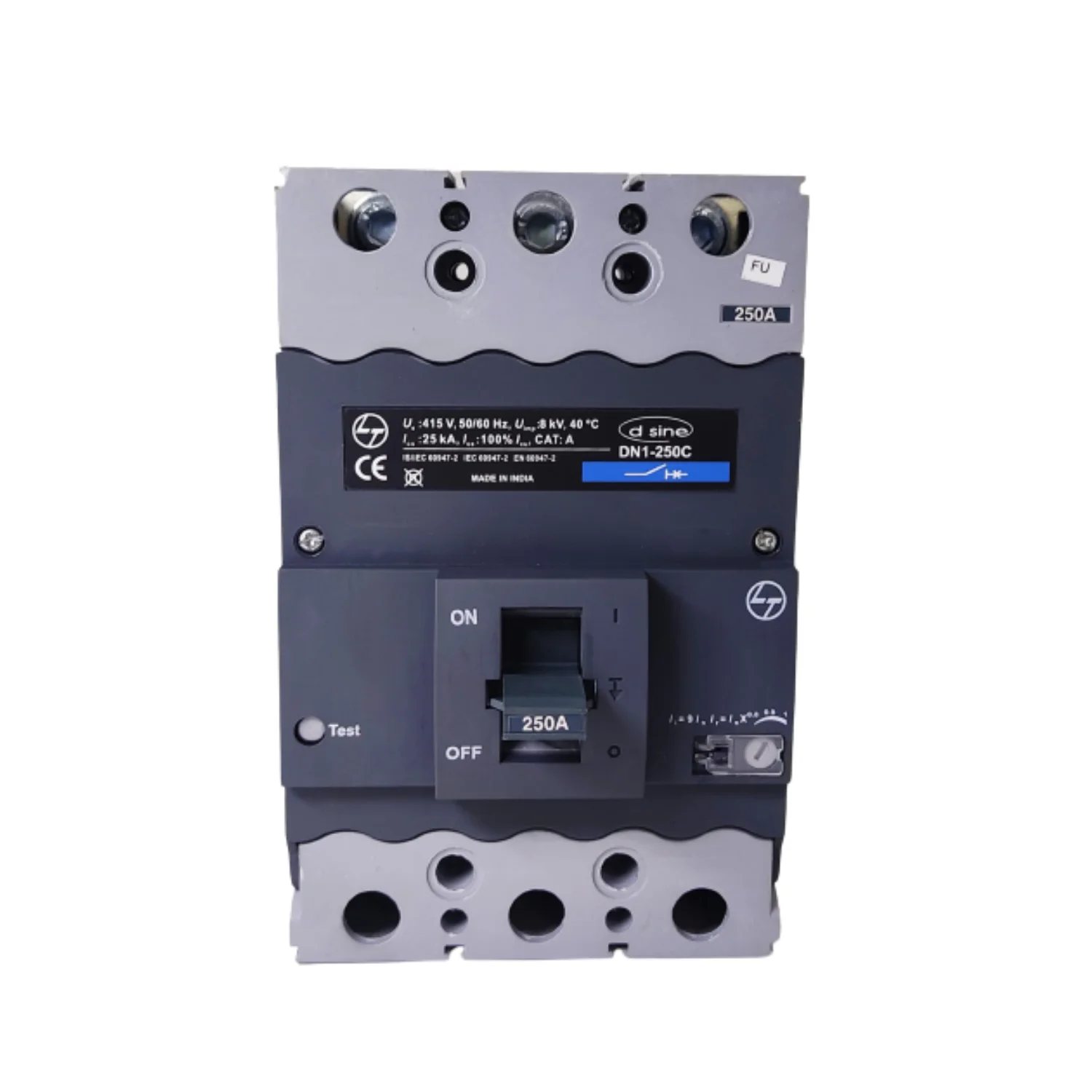 L&T MCCB DN1-250C 125 A, 3 Pole, 25 kA, CM90638OOLO