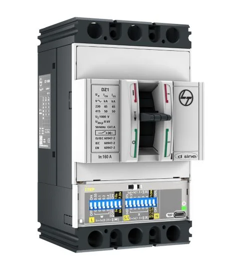 L&T MCCB DZ1-160N 160A 3P 50kA ITRP1 DZ1T0160NXF1A
