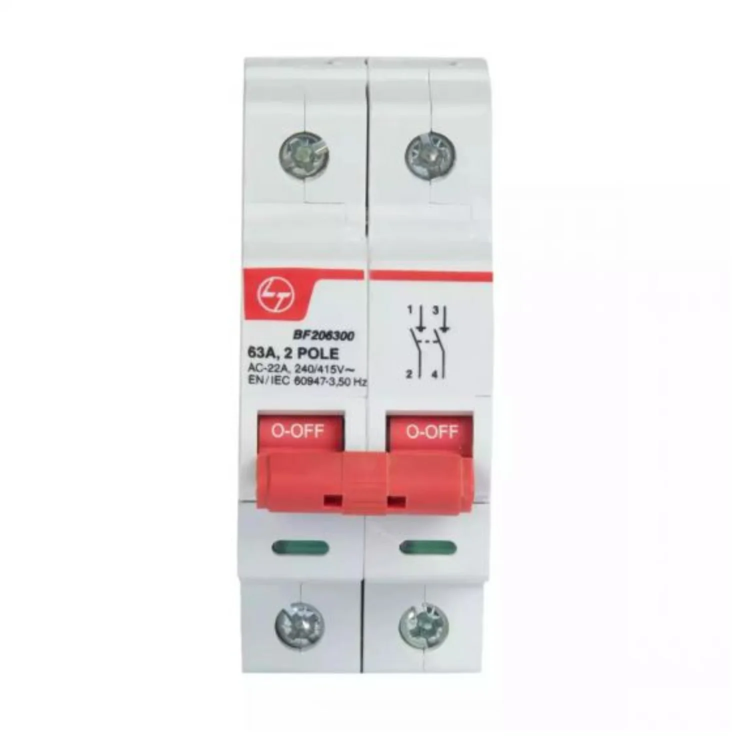 L&T MCB Isolator 63 A, 2 Pole | BF206300