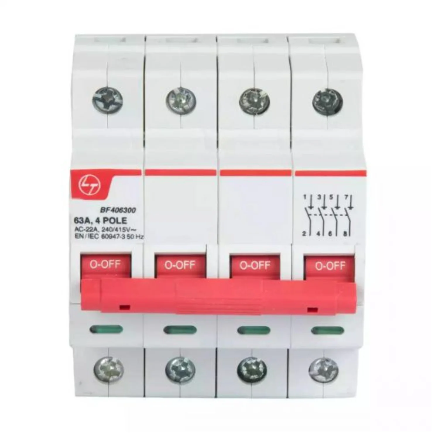 L&T MCB Isolator 100 A, 4 Pole | BF410000