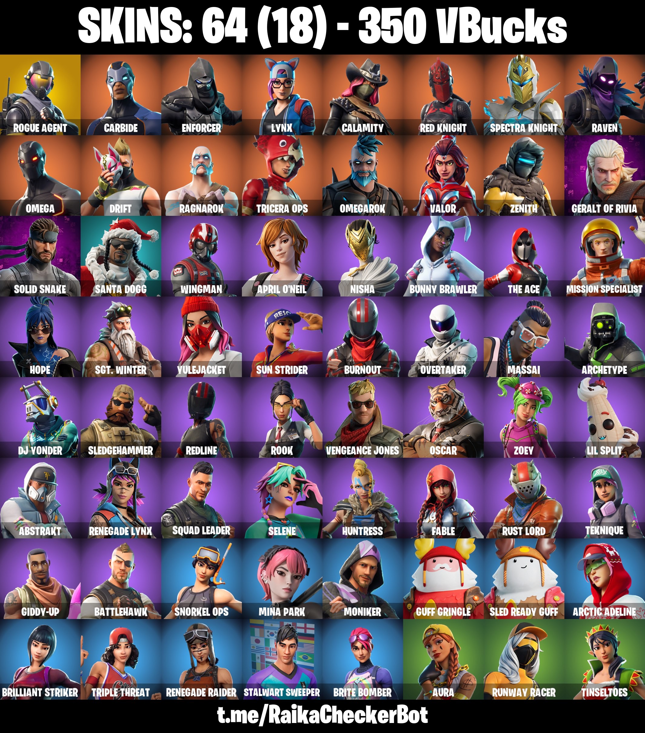 64 Skins, TAKE THE L, ROGUE AGENT [PC/PSN/XBOX/Switch]