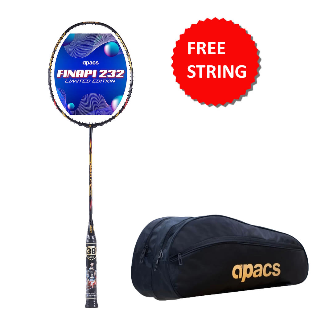 Apacs Finapi 232 LTD+Kit bag+Stringing(Elite III) | Badminton Souq