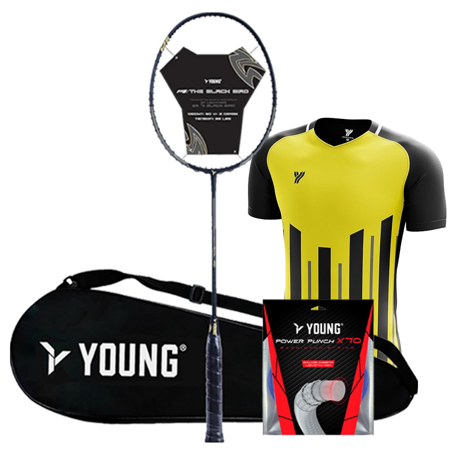 Black bird p11+Tshirt+String | Badminton Souq