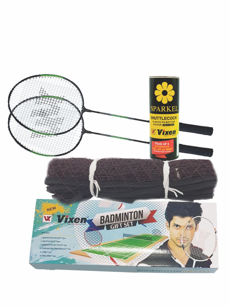 Badminton Gift Box (4 Rackets+1 Box Shuttlecock+1 Net) | Badminton Souq