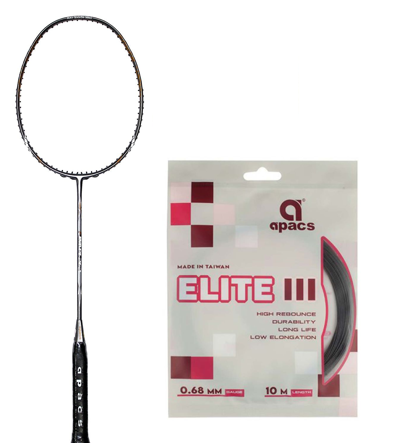 Apacs Finapi 262+Full cover+String(Elite 3) | Badminton Souq