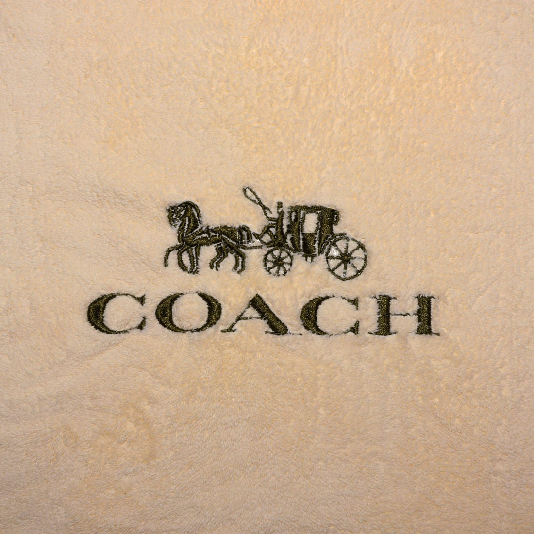 Buy Coach Embroidered Logo Light Brown Premium Towel Vogue Mine