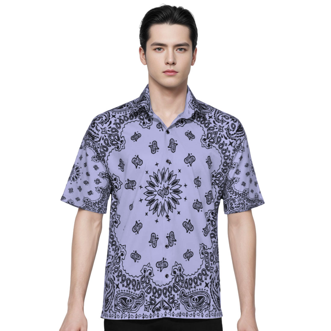 Buy Amiri Bandana SS Polo Purple Shirt Online in India Vogue Mine