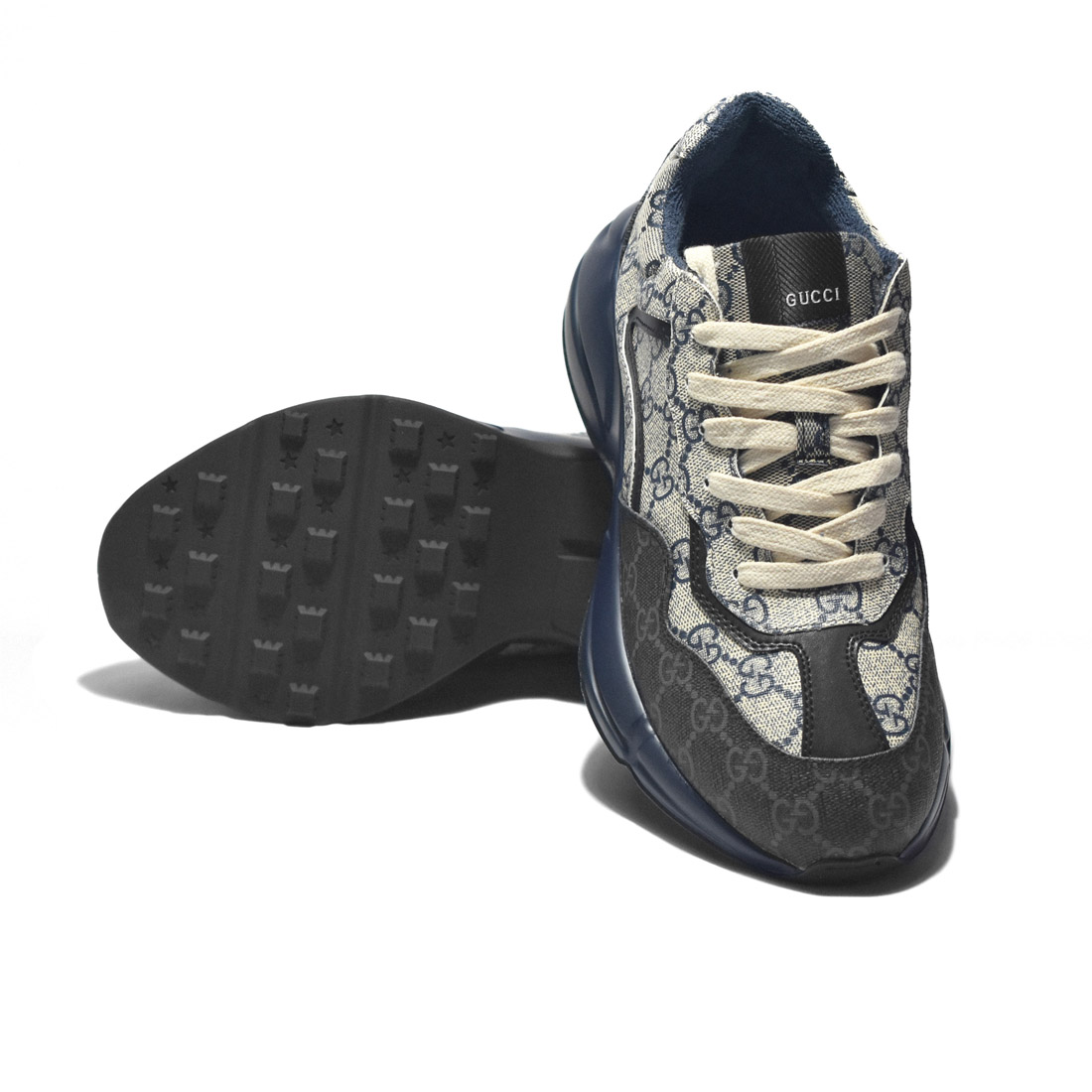 Buy Gucci GG Rhyton Navy Blue Sneakers Online in India - Vogue Mine