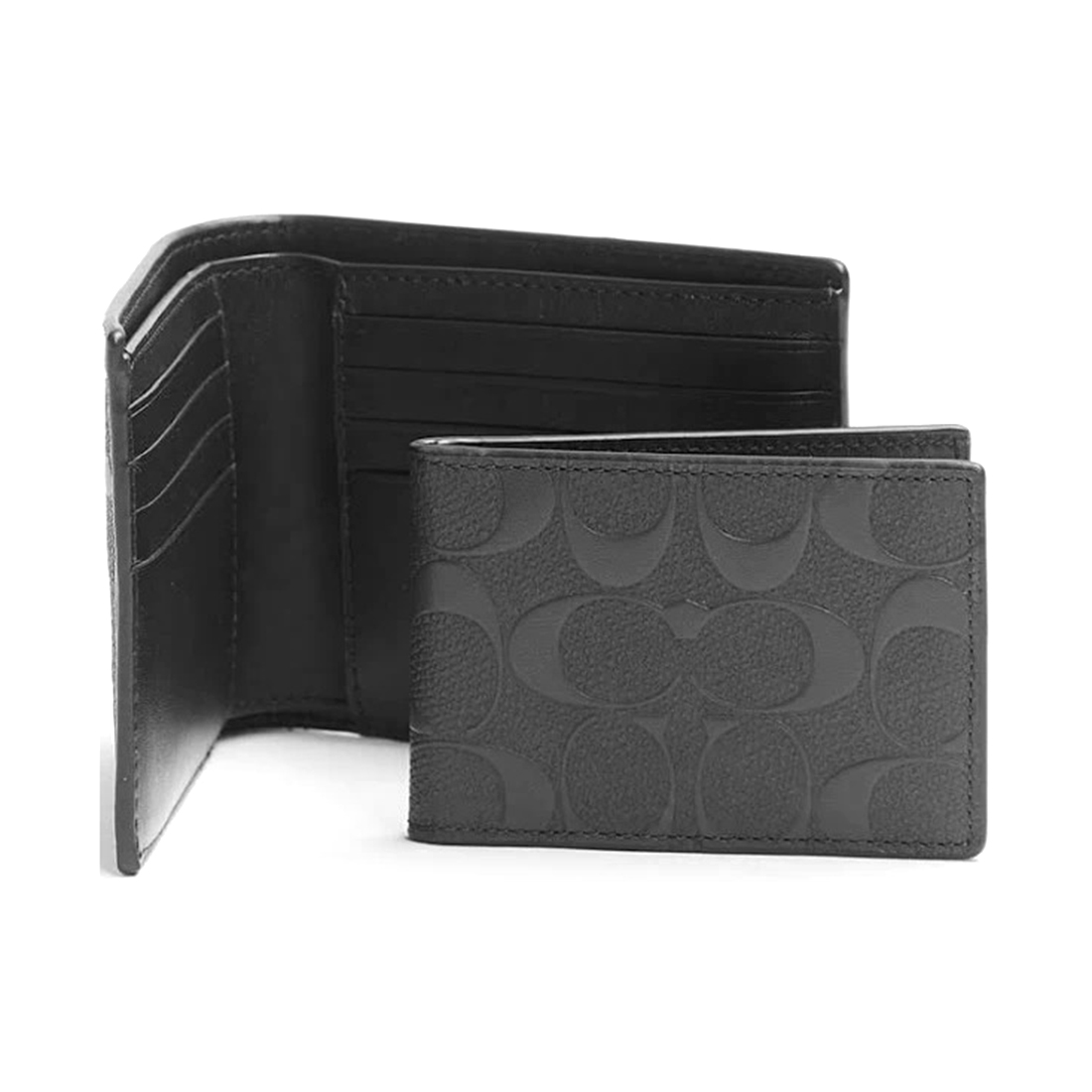 Buy Coach Black Premium 3 In 1 Wallet for Men Online | Voguemine