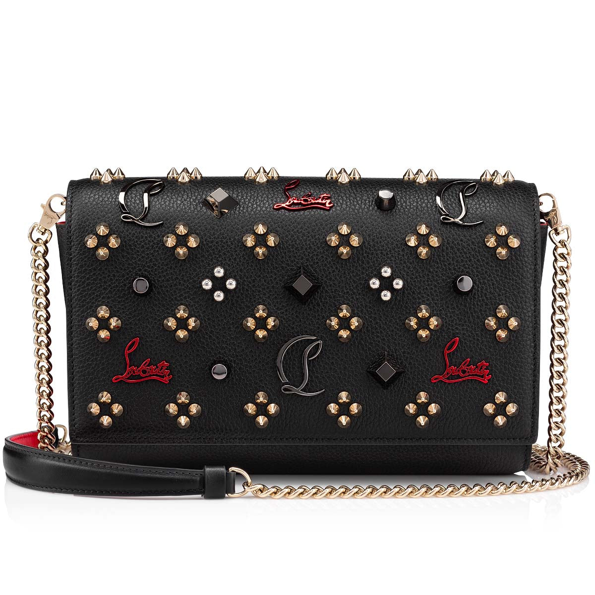 Buy Christian Louboutin Satchel Crossbody Brown Handbag Online - Vogue ...