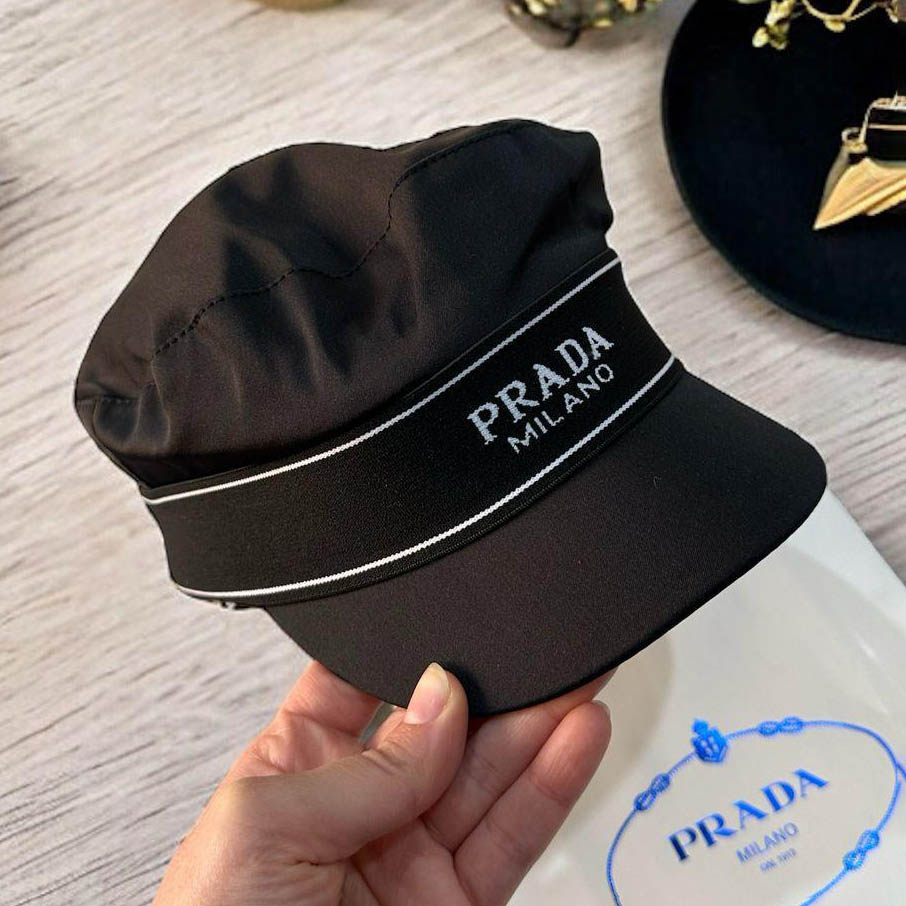 Buy Prada Embroidered Black Premium Cap Online Vogue Mine
