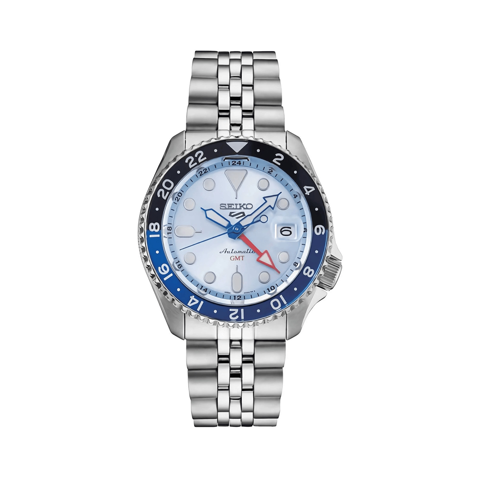 Seiko Gmt Ice Blue Limited Edition 5 Sports Watch SSK029K1 | VOGUEMINE