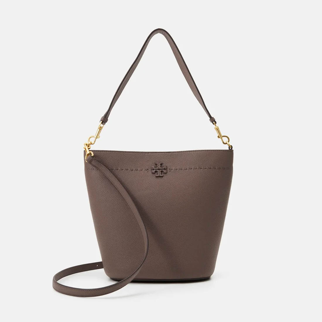 Buy Tory Burch Mcgraw Beige Bucket Bag Online Vogue Mine-1