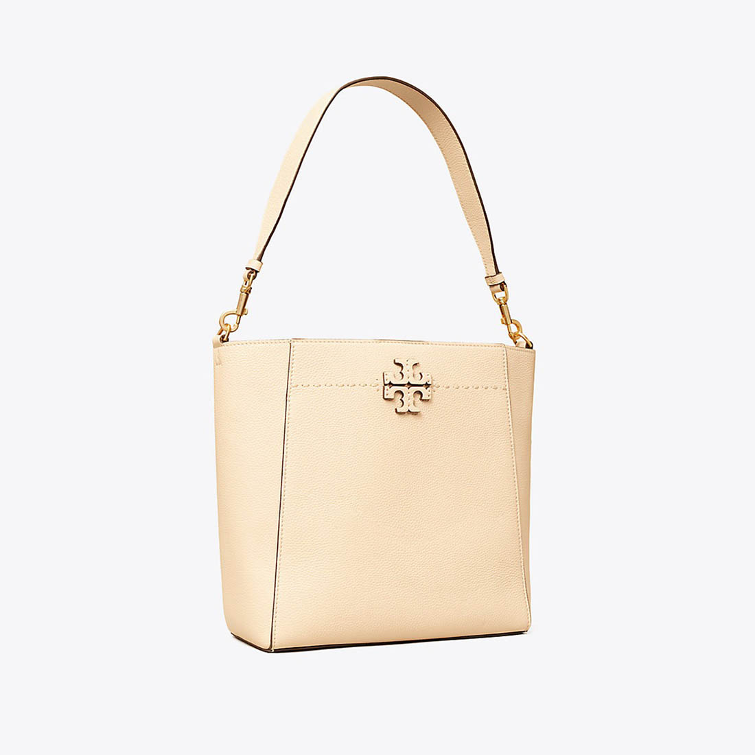 Buy Tory Burch Mcgraw White Bucket Bag Online Vogue Mine-1