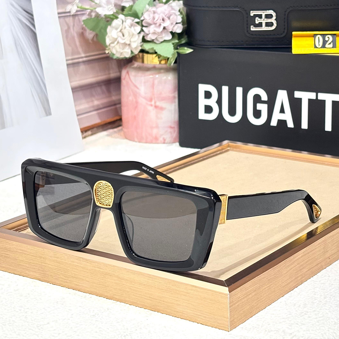 Bugatti Eyewear Model 02 Black sunglasses - Affordable & Trendy | Voguemine