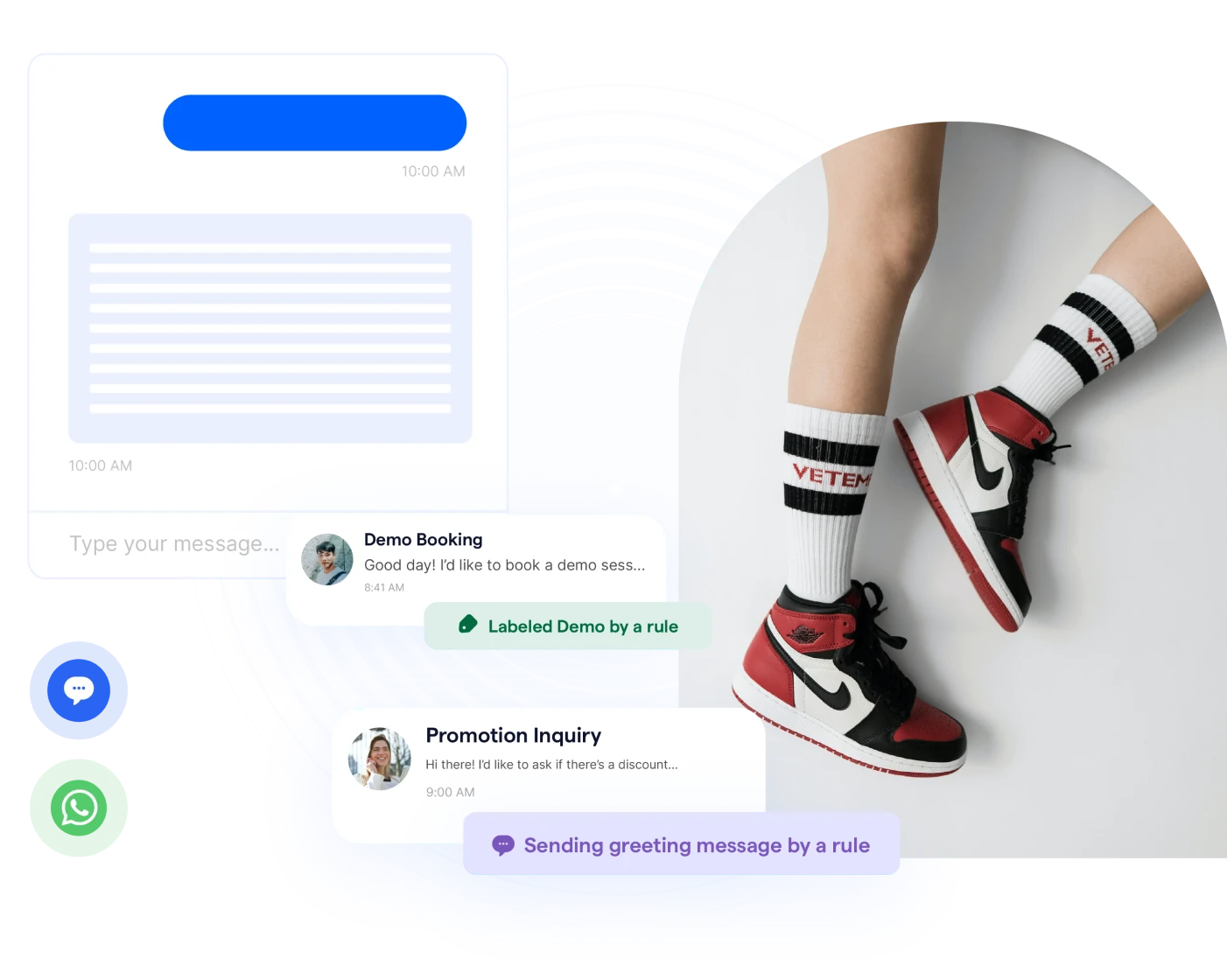 Auto Reply Chatbot Flow Builder (No coding) | SleekFlow