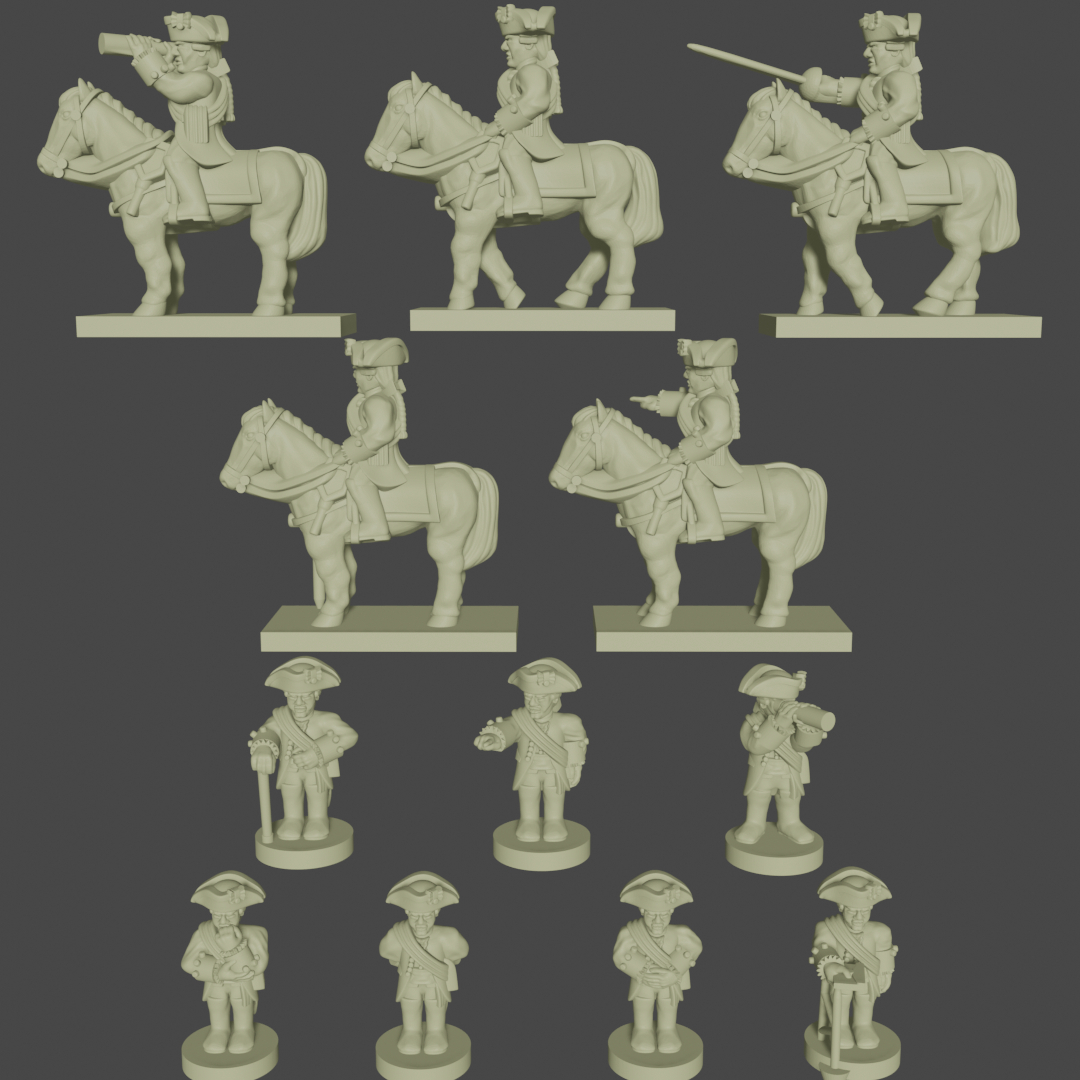 6-15mm Austrian SYW HQ & Command Set (SYW-AU-4)