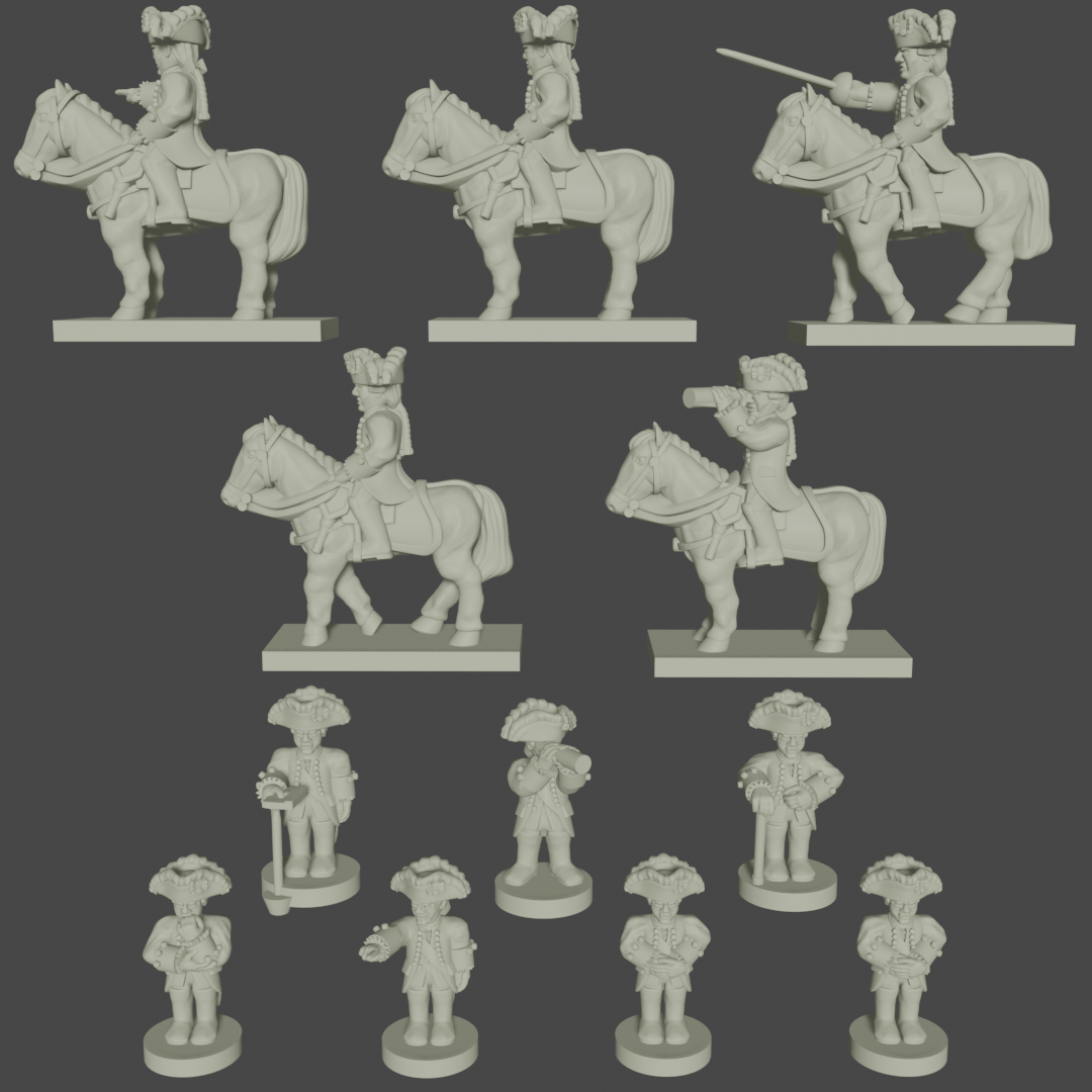 6-15mm French SYW HQ & Command Set (SYW-FR-4)