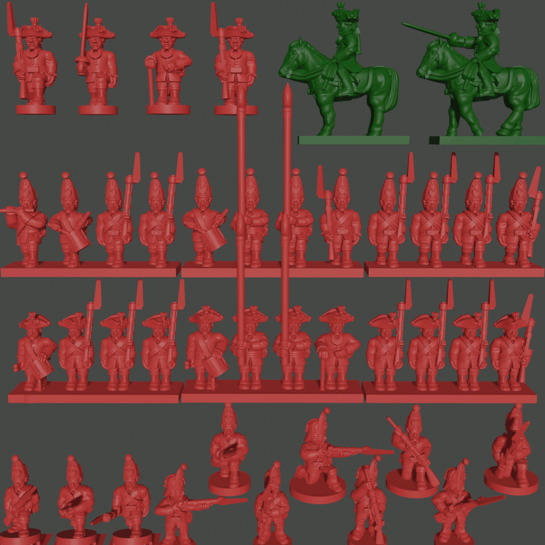 6-15mm Russian SYW Infantry in Summer Dress - Musketeers & Grenadiers ...