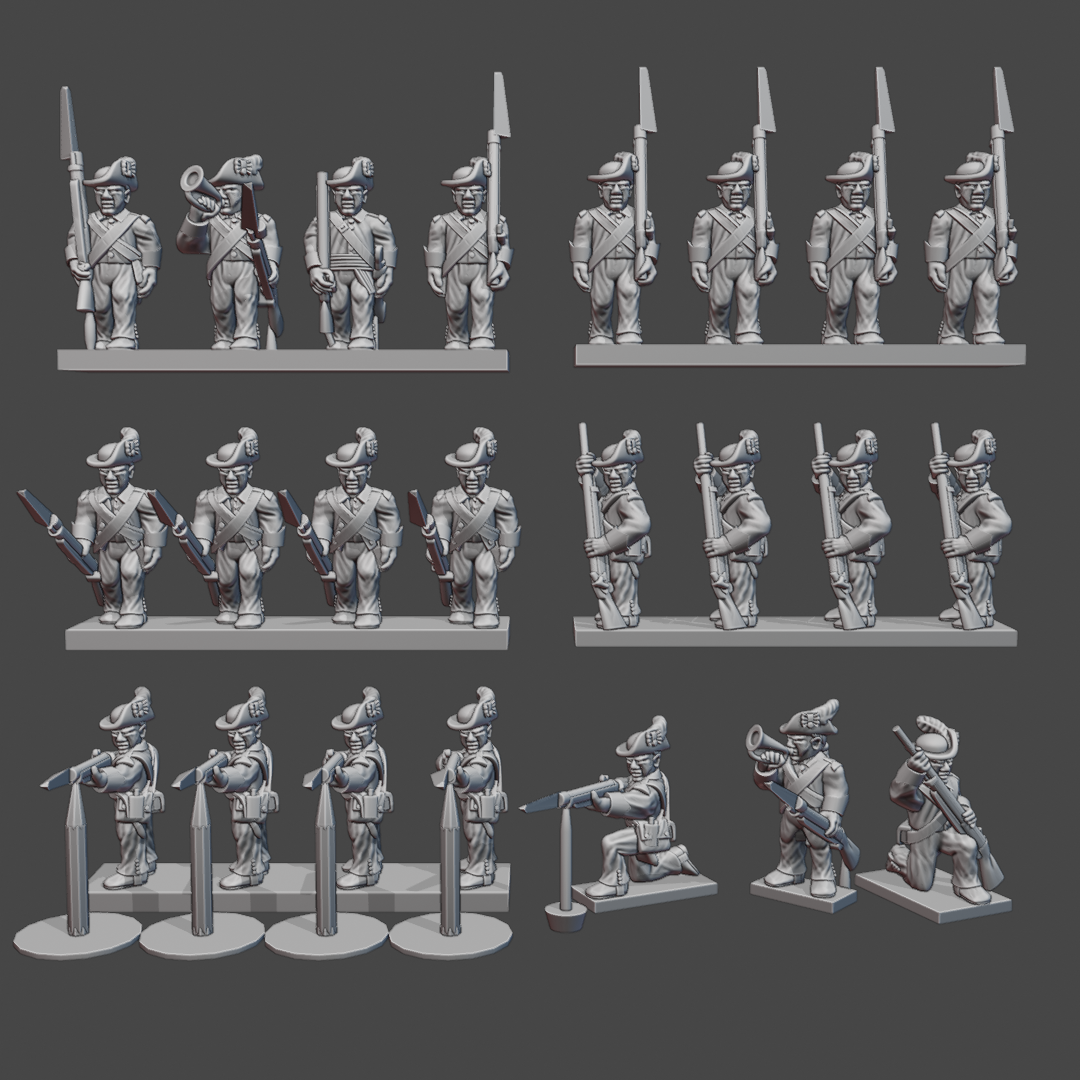 British Light Infantry in Roundabouts AWI-GB-6