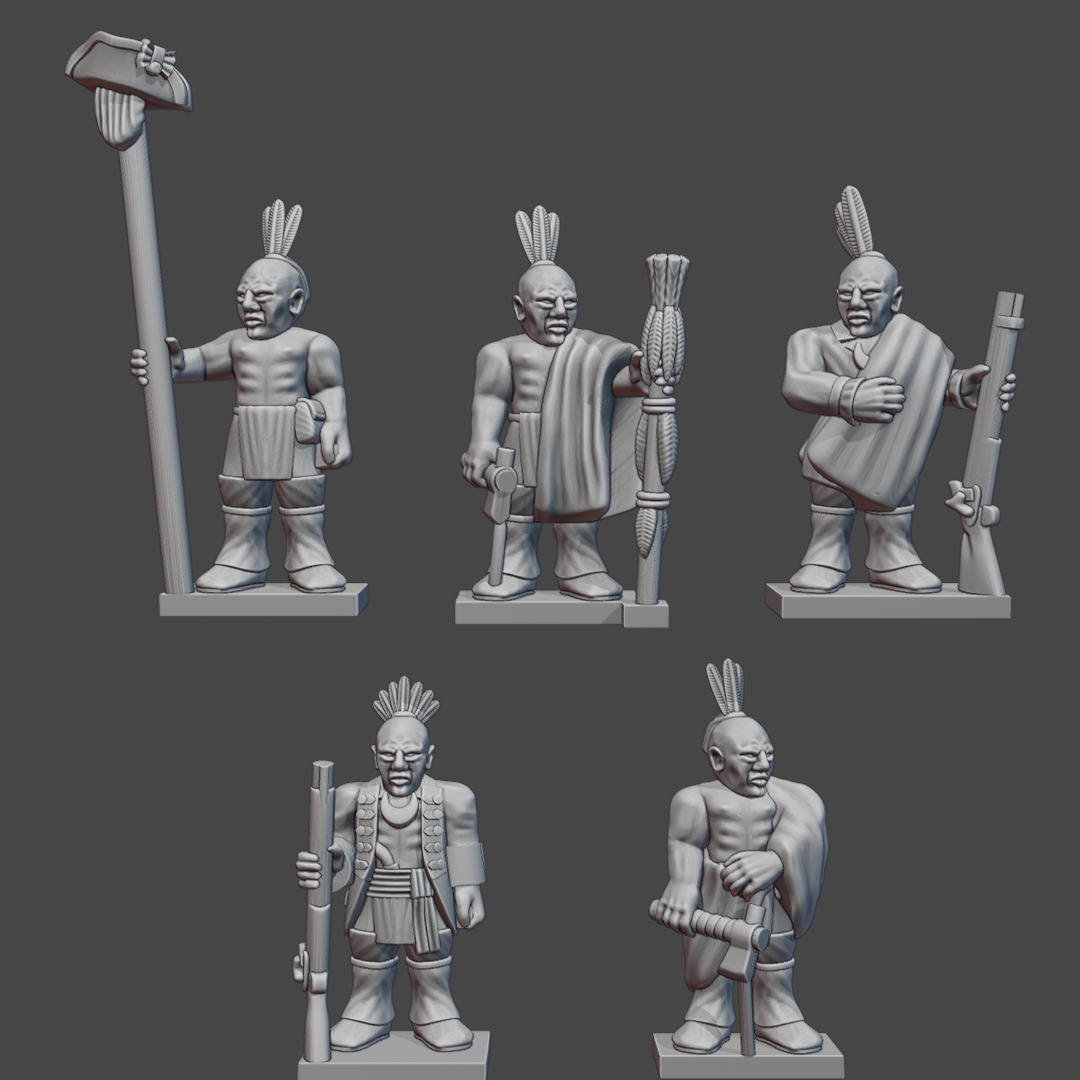 Woodland Indian Command Figures AWI-IN-2