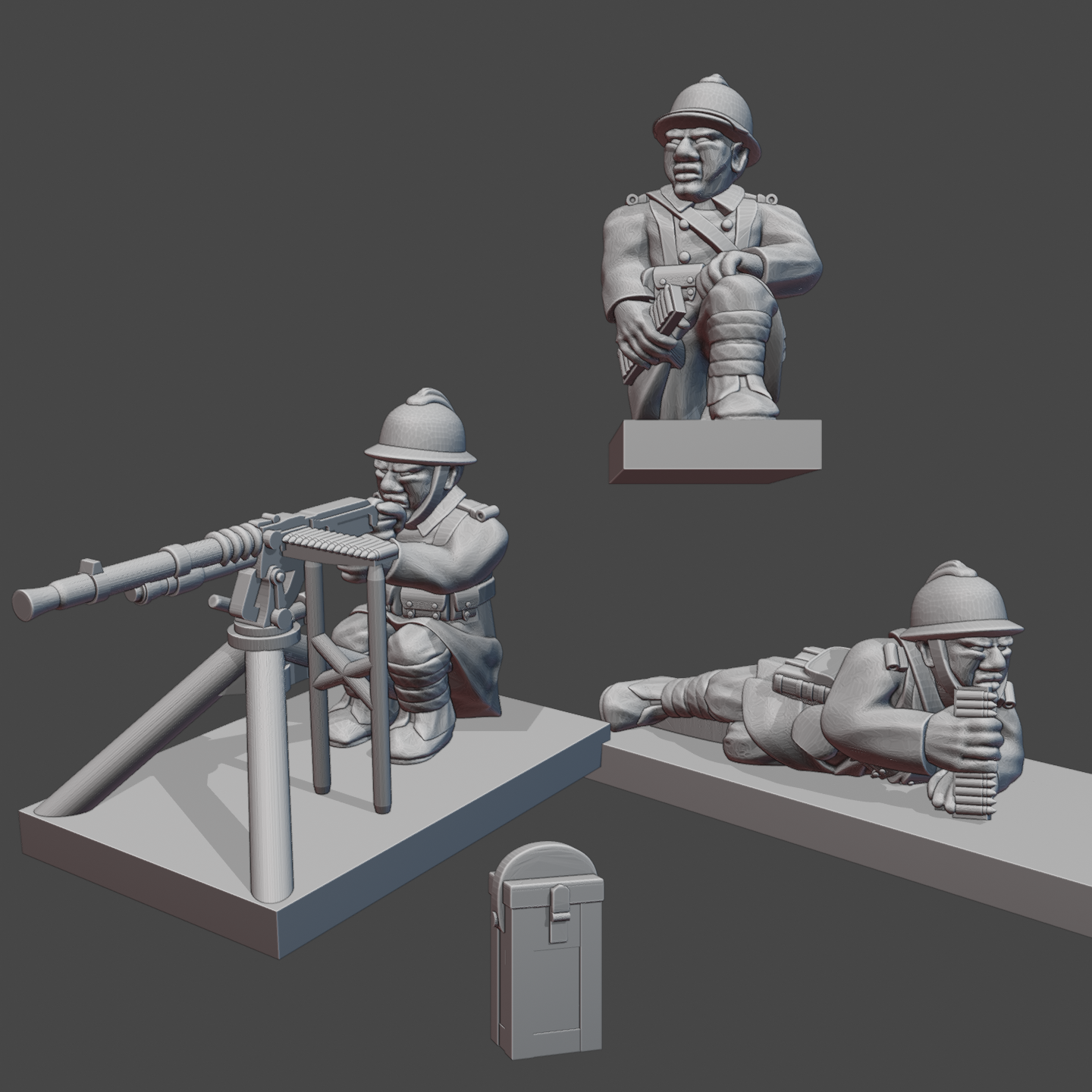 French WW2 Hotchkiss mle 1914 Team WWII-FR-14 (1939-40)