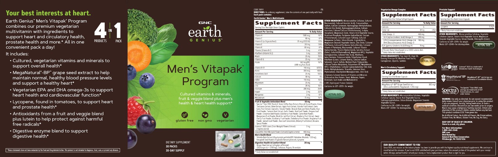 GNC Earth Genius - Men's Circulatory Support - SuppCo
