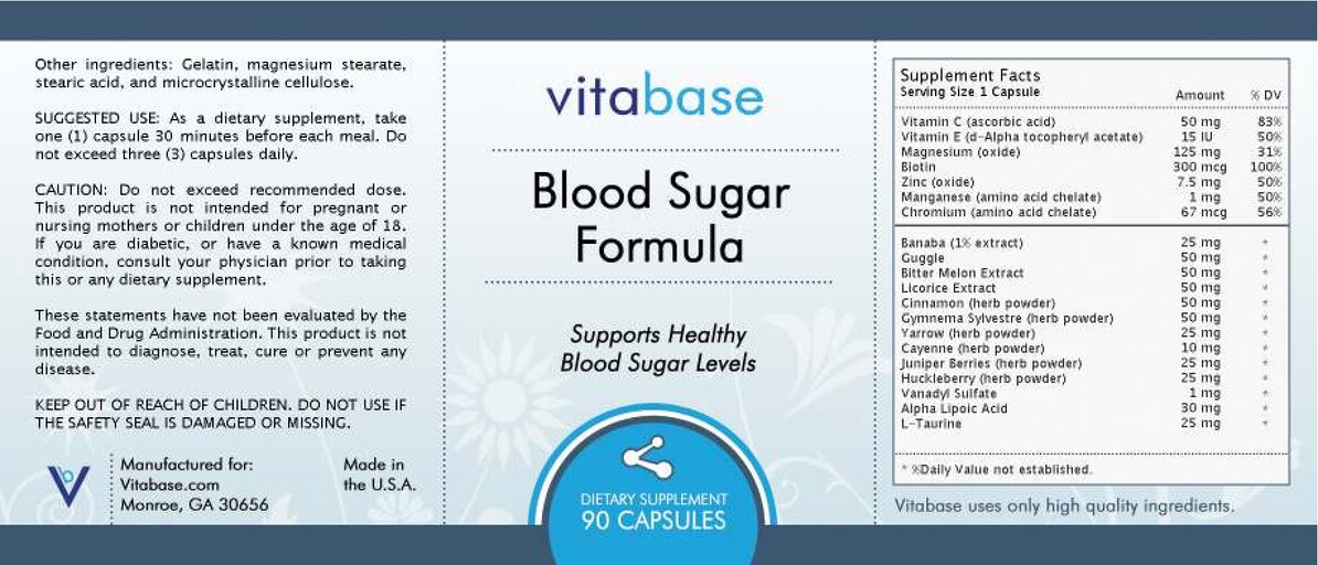 Vitabase - Blood Sugar Formula - SuppCo