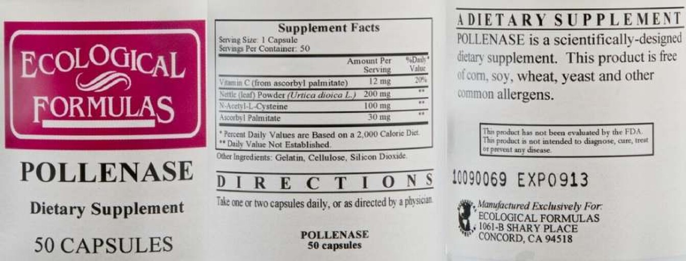 Ecological Formulas - Pollenase - SuppCo