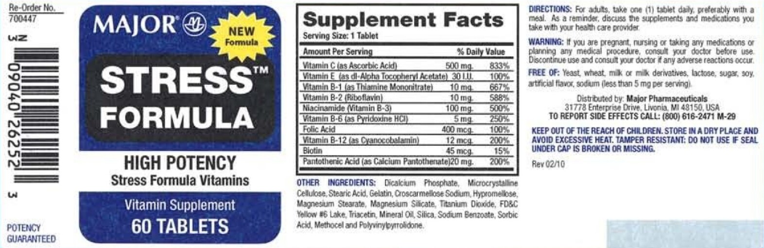 Major Stress Formula | SuppCo