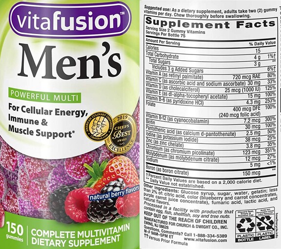 vitafusion - Men's Powerful Multi Natural Berry Flavor - SuppCo