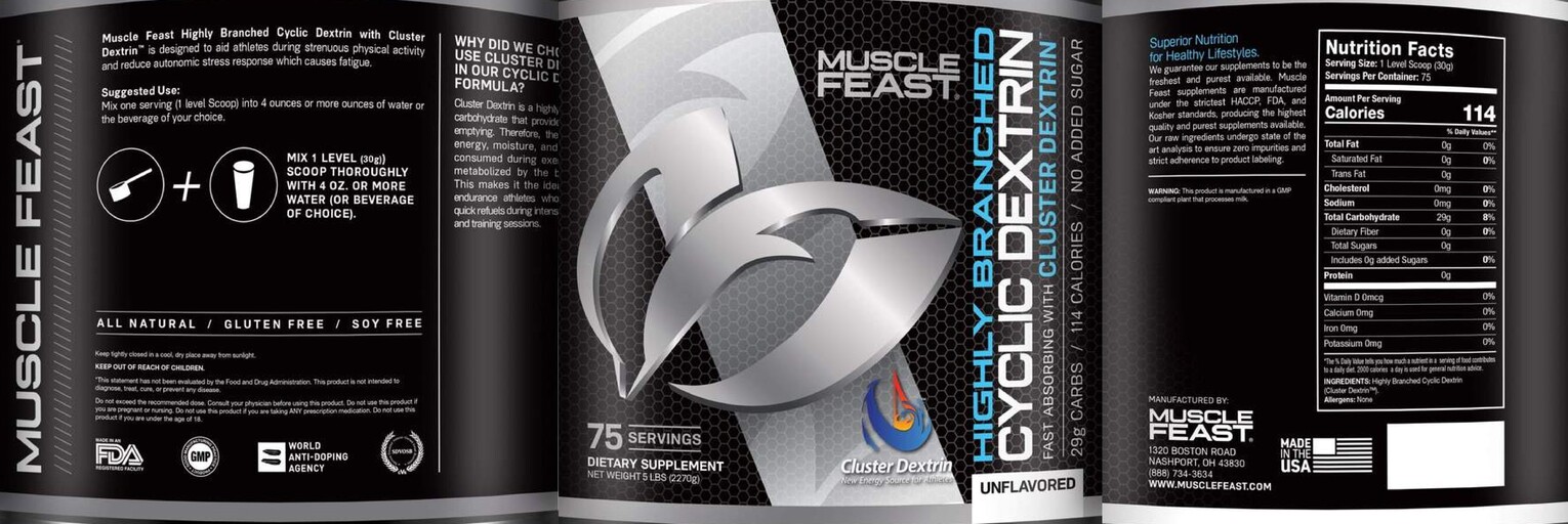 Muscle Feast - Highly Branched Cyclic Dextrin Cluster Dextrin ...