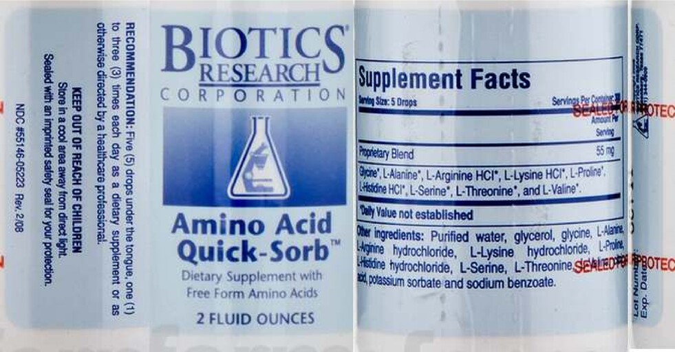 Biotics Research Corporation - Amino Acid Quick-Sorb - SuppCo