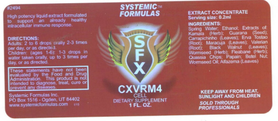 Systemic Formulas - CXVRM4 Cell - SuppCo