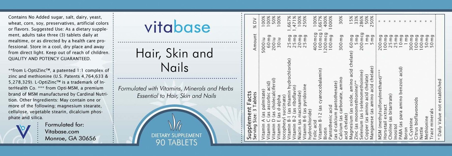 Vitabase - Hair, Skin And Nails - SuppCo